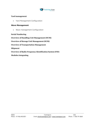 SAP WM ONLINE TRAINING | PDF