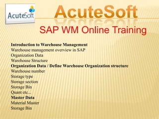 Sap wm online training | PPSX