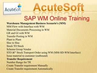 Sap wm online training | PPSX
