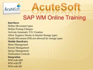 Sap wm online training | PPSX