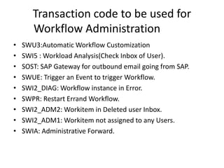 Sap workflow adminsitration | PPT