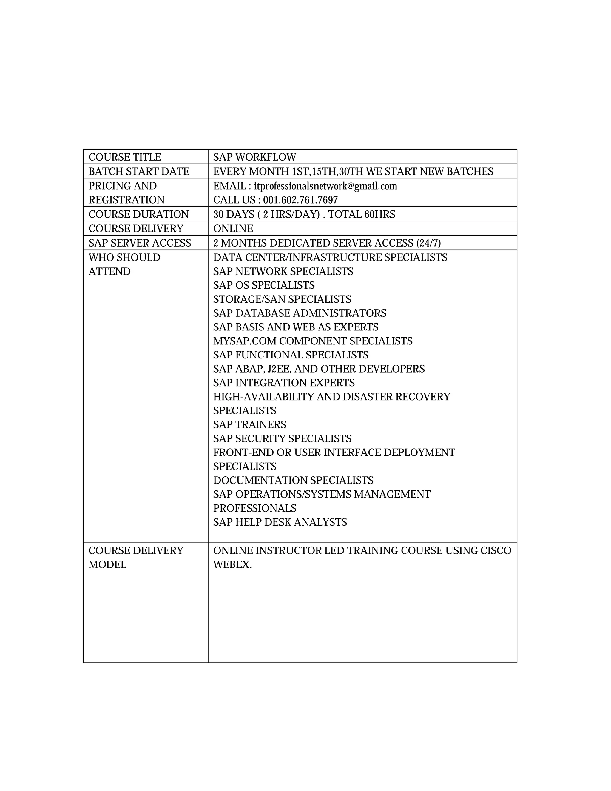 Sap workflow training | PDF