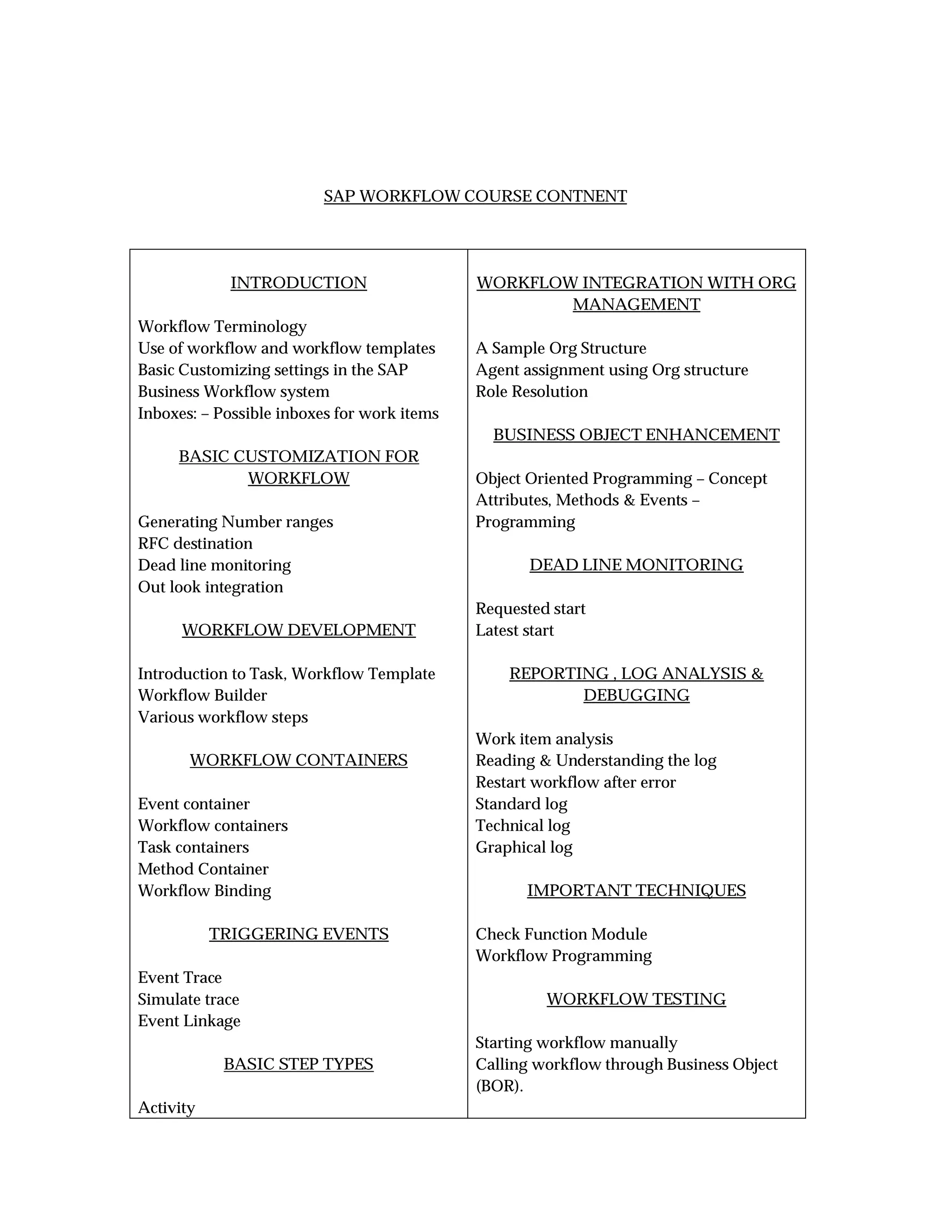 Sap workflow training | PDF