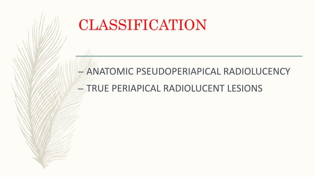 periapical radiolucencies | PPTX