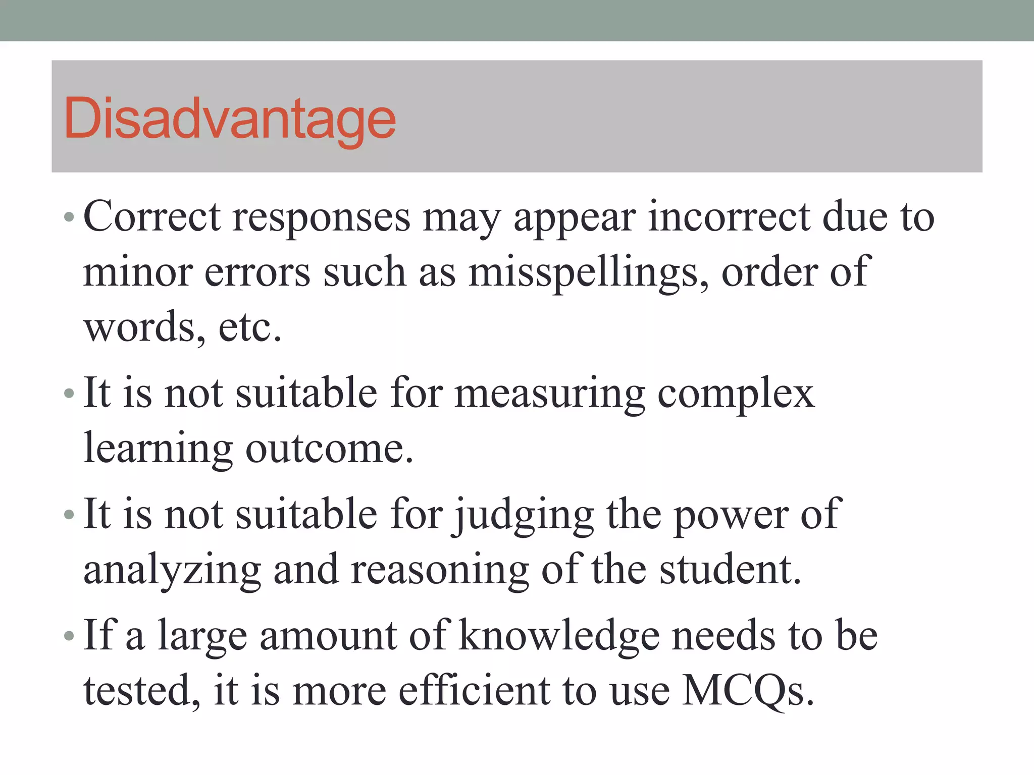 Short answer questions | PPTX