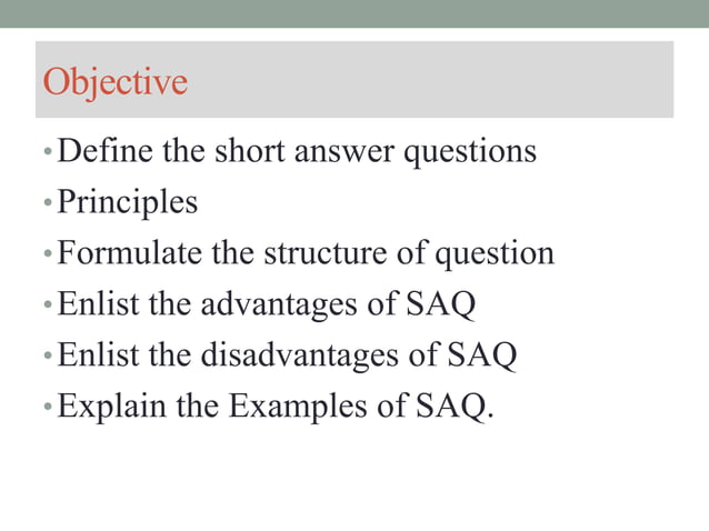 Short answer questions | PPTX