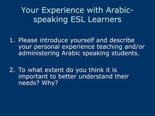 SAQ-Teaching Arabic Speakers 60minShira Packer.ppt