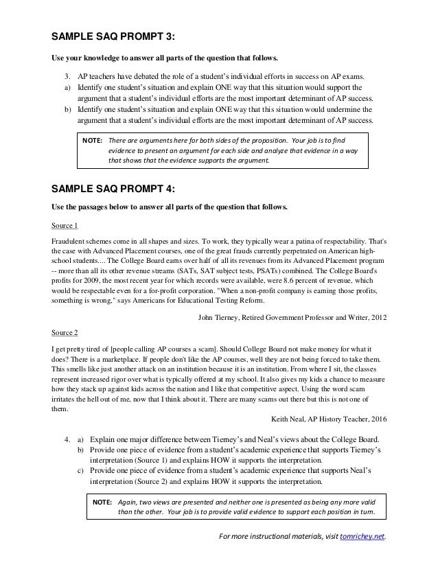 AP History SAQ Guide APUSH AP Euro AP World AP History SAQ Guide APUSH AP Euro AP World