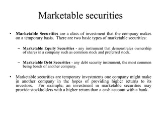 Accounting for Marketable Securities | PPTX