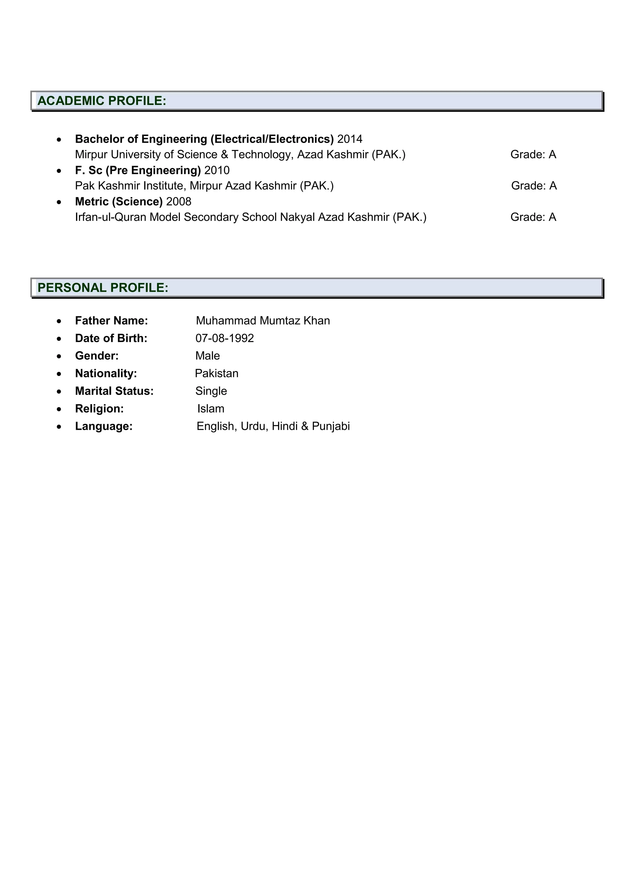 Saqib cv | PDF