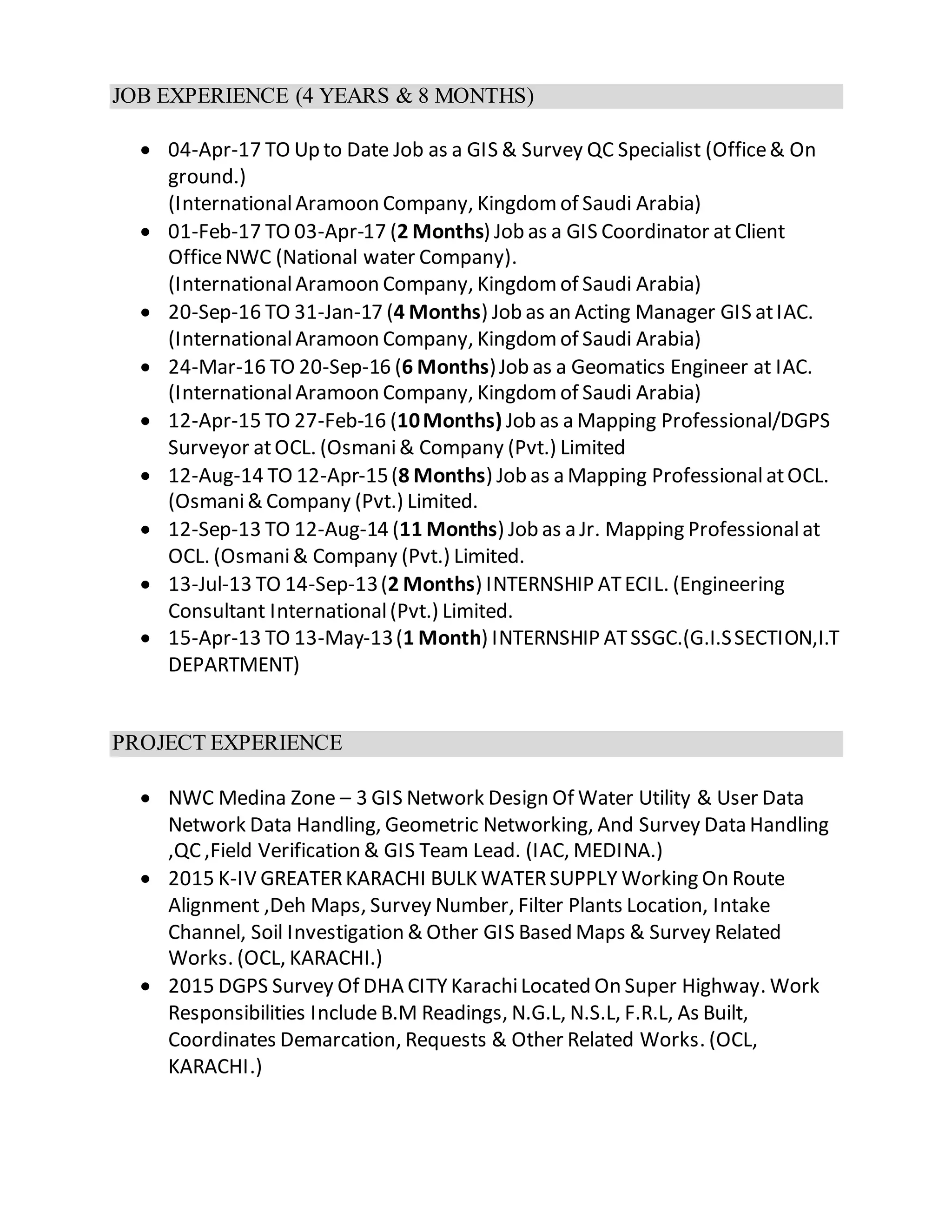 Saqib farooq cv july 2017 | DOCX