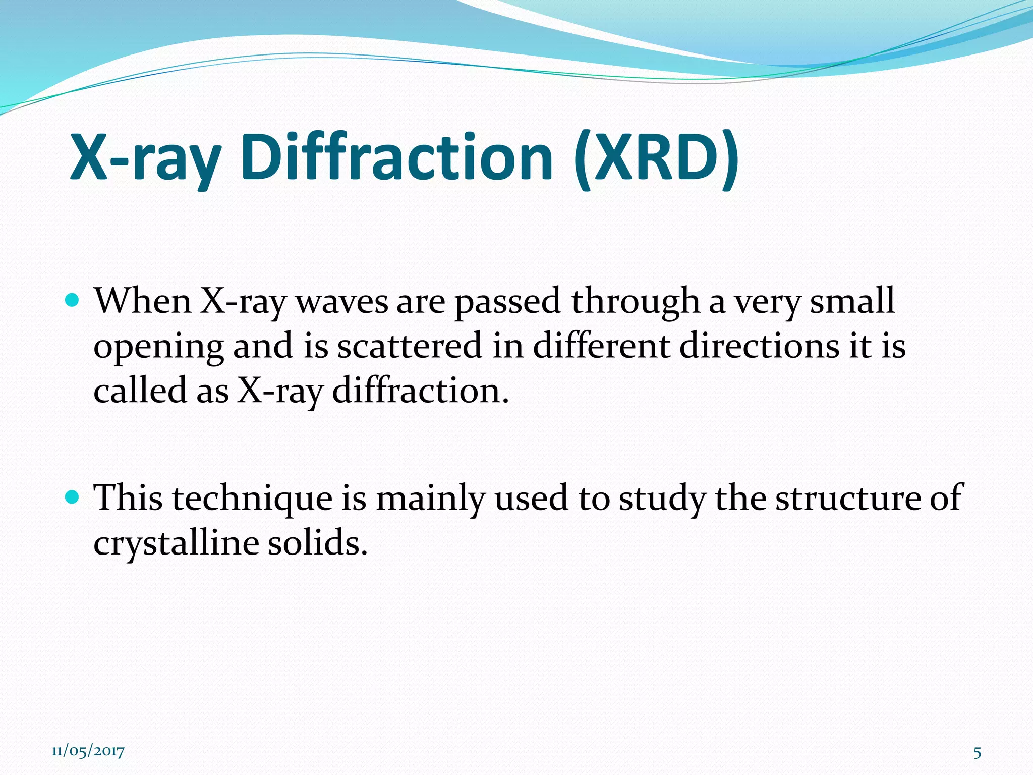 X-ray Diffraction | PPT