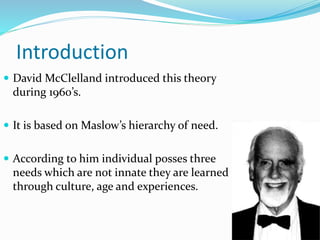 McClelland’s Human Motivation Theory | PPT