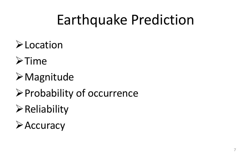 Early Prediction of Earthquakes
