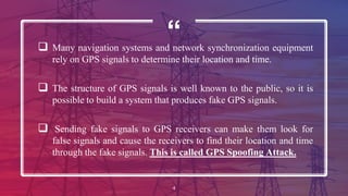 Introducing GPS Spoofing Attack on Power Grids and Counteract Methods | PPT