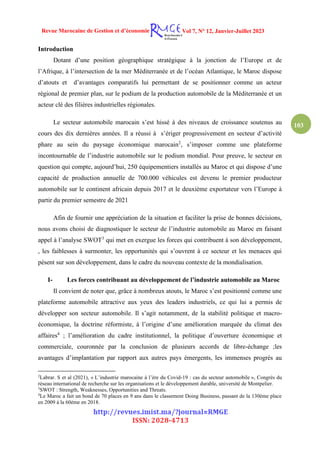 Analyse SWOT POUR UNE ENTREPRISE MAROCAINE | PDF