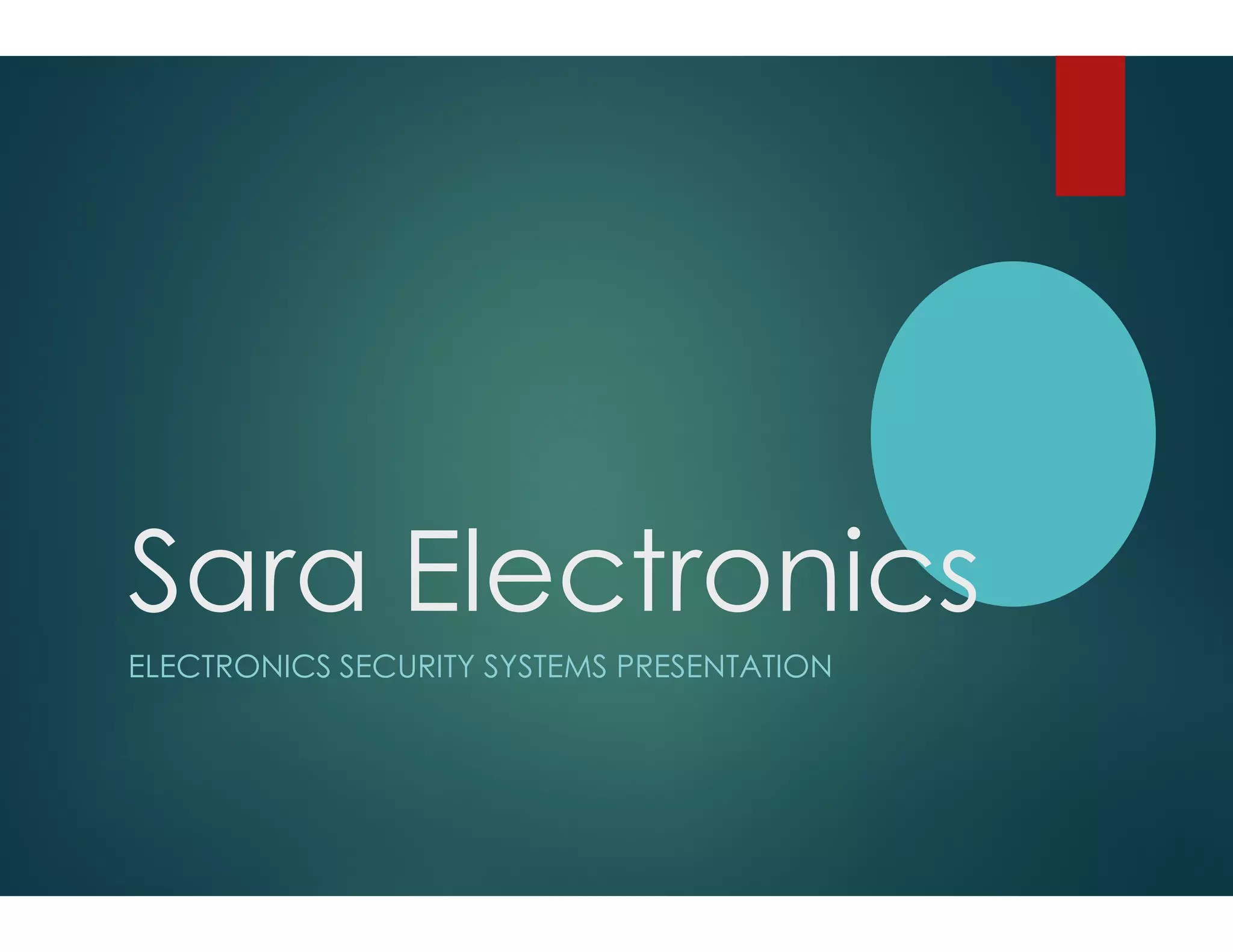 Sara electronics presentation 1 | PDF