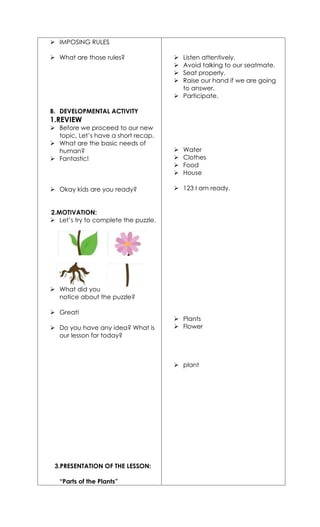 detailed LESSON-PLAN for elementary practice teachers | DOCX