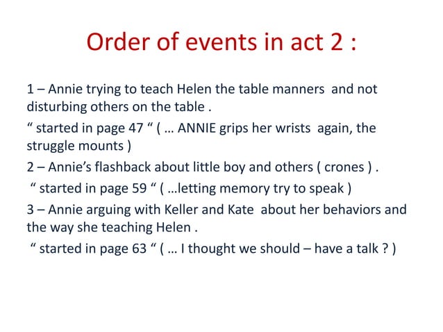 THE MIRACLE WORKER ( the plot ) | PPTX