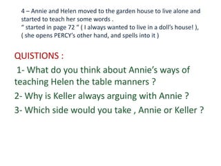 THE MIRACLE WORKER ( the plot ) | PPTX