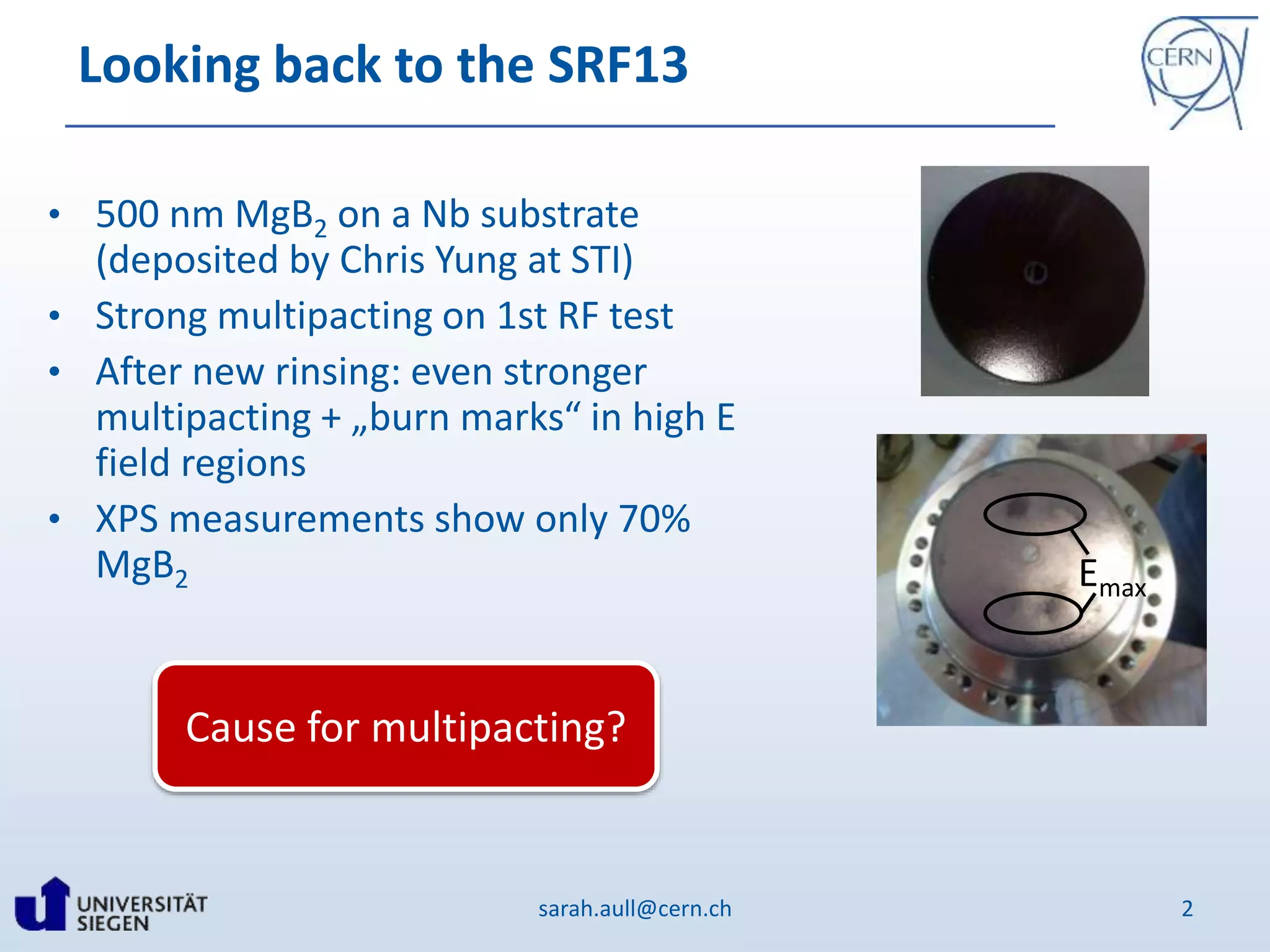 Sarah aull secondary electron yield of srf materials | PPTX