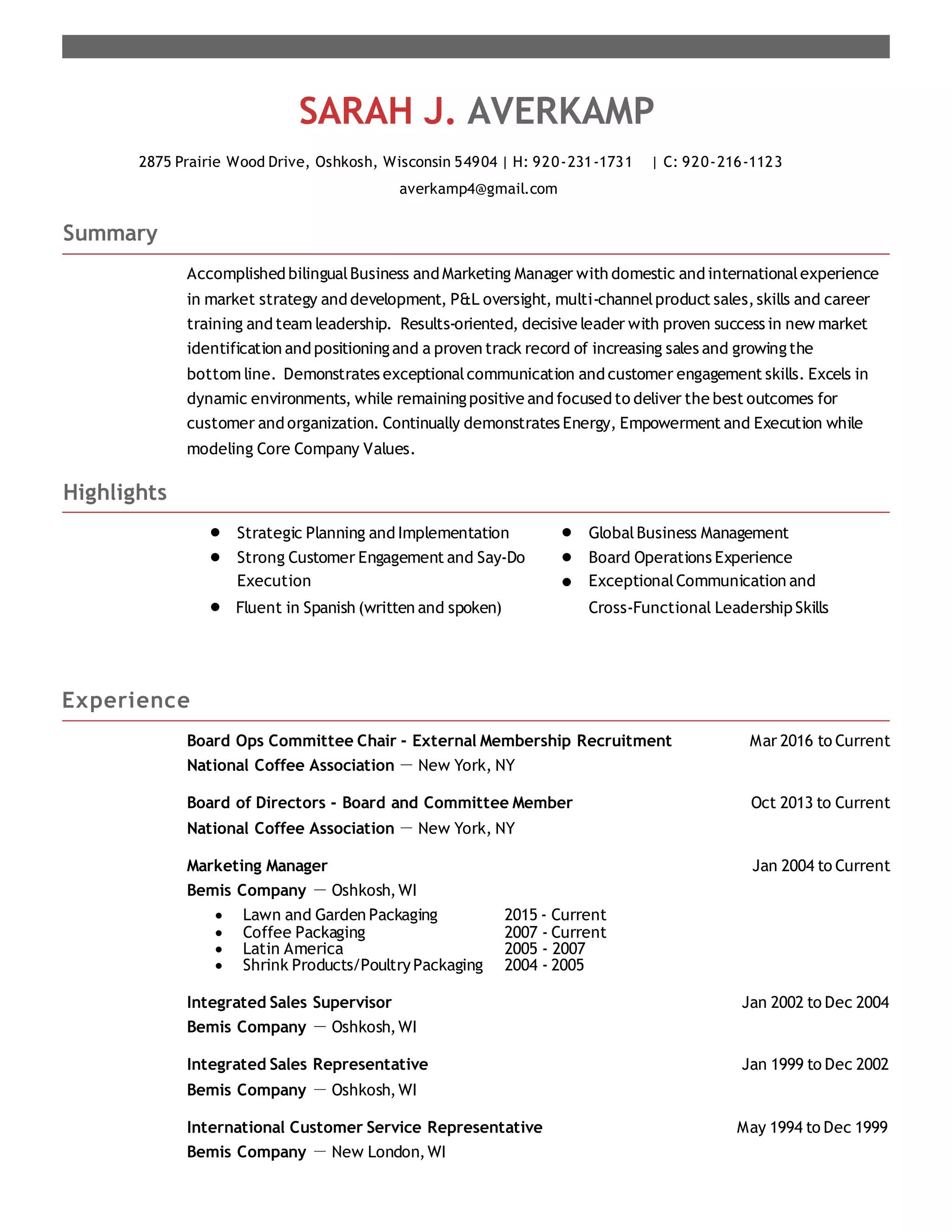 Sarah J Averkamp Resume | DOCX