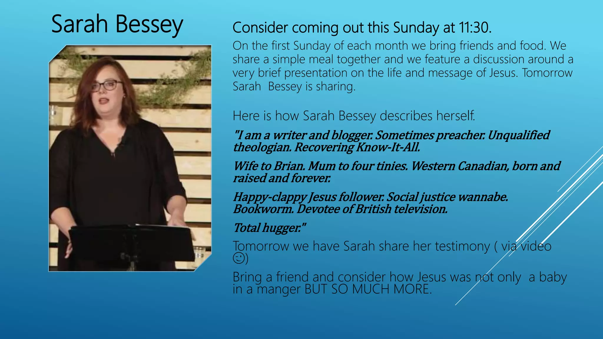 Sarah bessey | PPTX