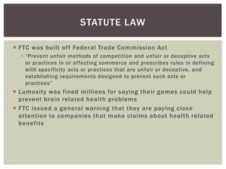 Deceptive Advertising JMC 4410 Update | PPTX