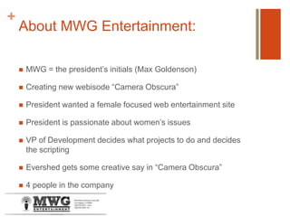 Sarah Evershed from MWG Entertainment | PPTX