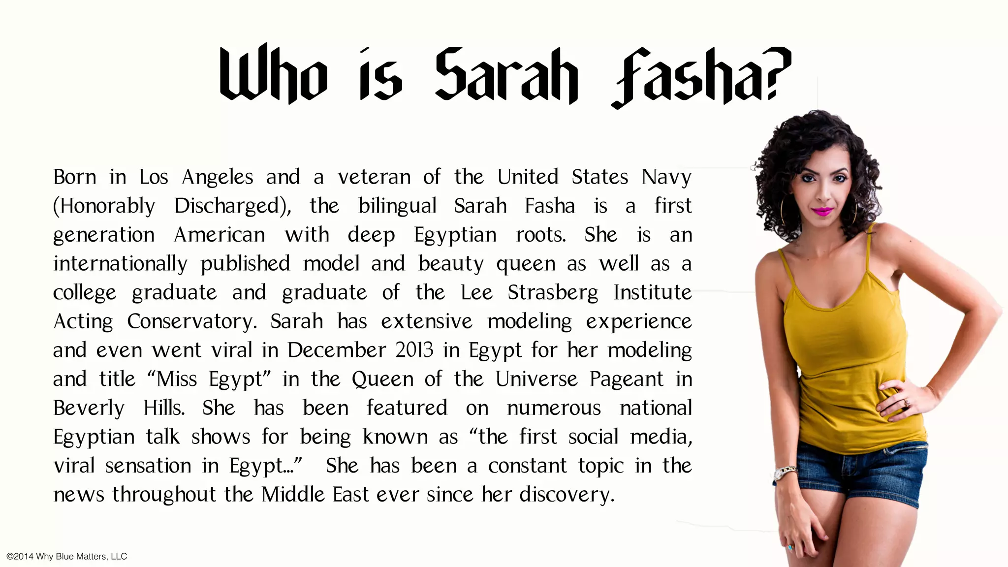 Sarah Fasha - EPK | PDF | Movies | Entertainment