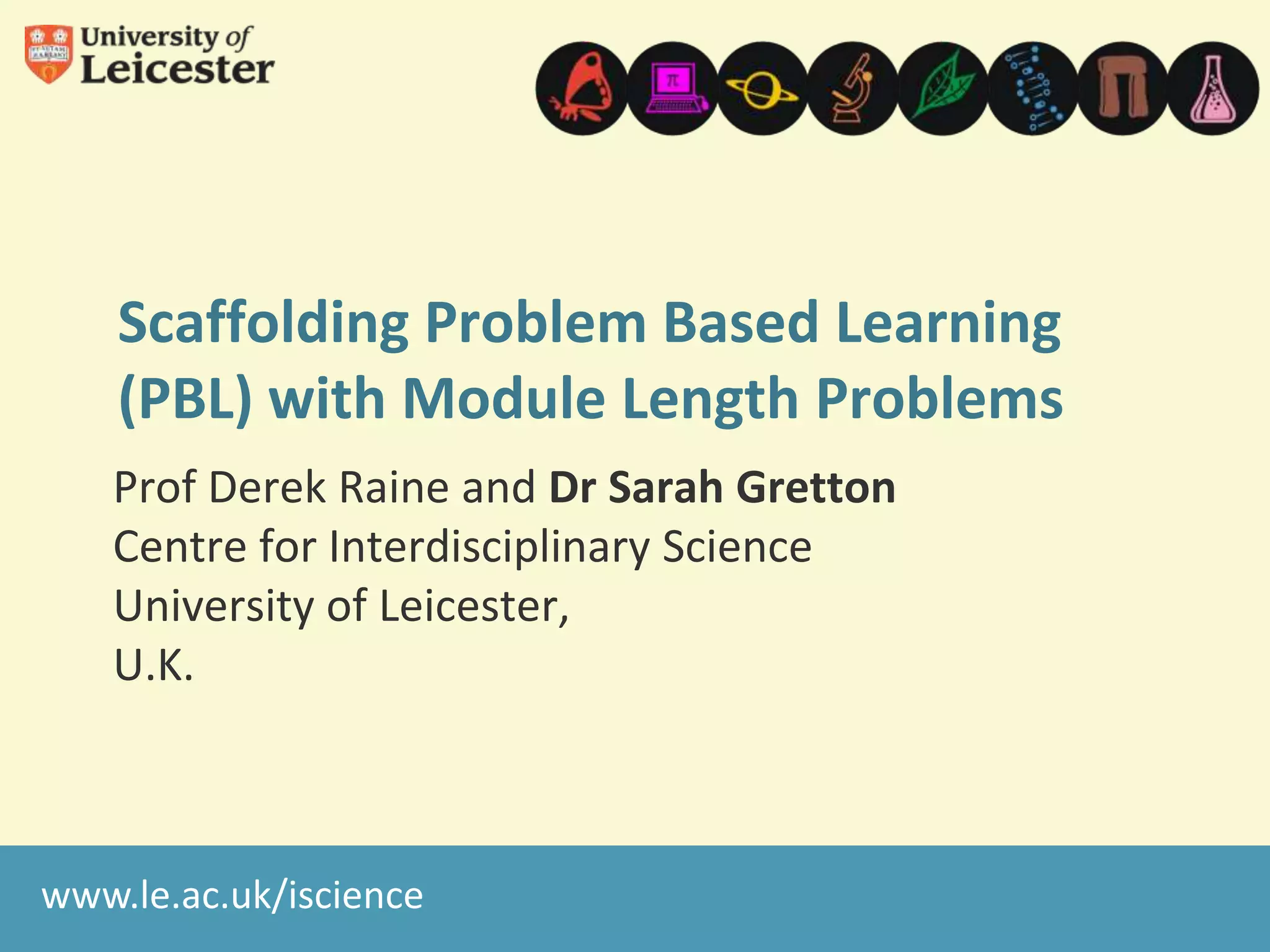 Scaffolding Problem Based Learning | PPT