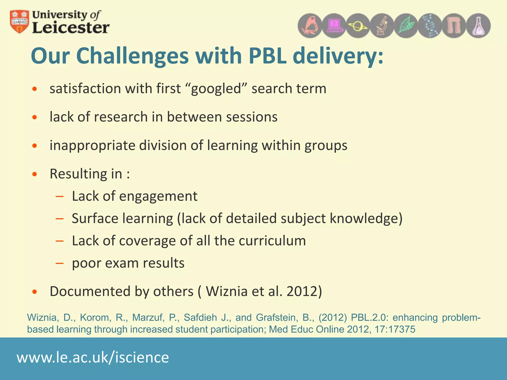 Scaffolding Problem Based Learning | PPT