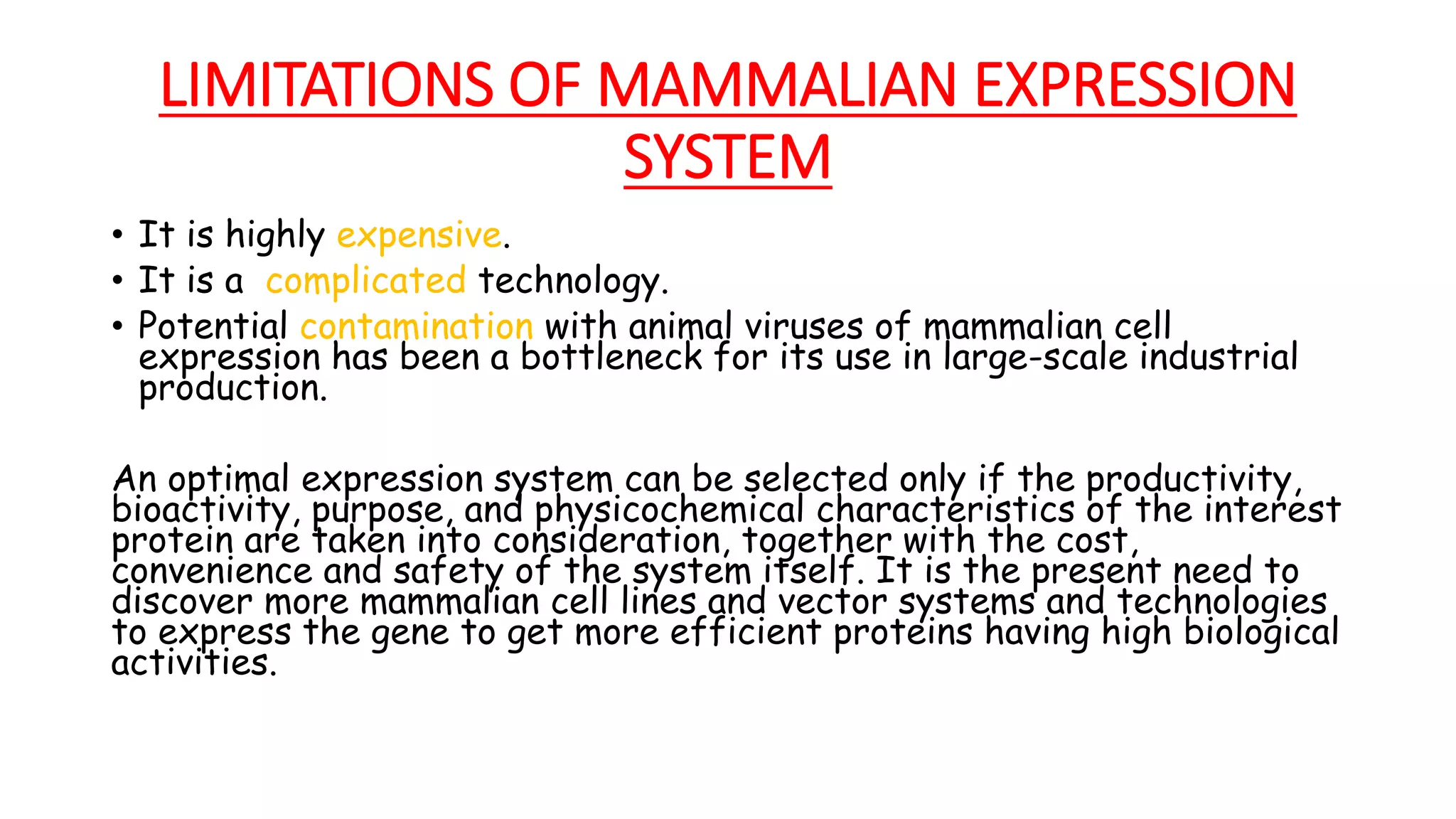 MAMMALIAN CELL EXPRESSION SYSTEM, STRONG PROMOTERS.pptx