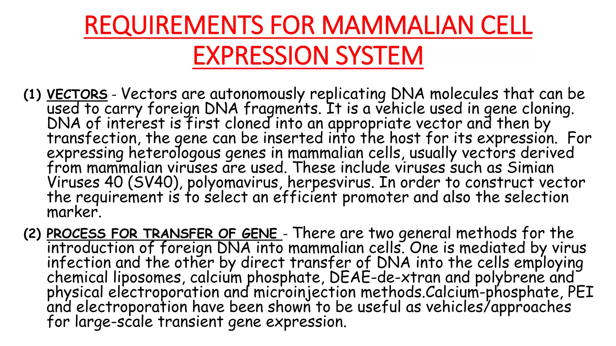 MAMMALIAN CELL EXPRESSION SYSTEM, STRONG PROMOTERS.pptx