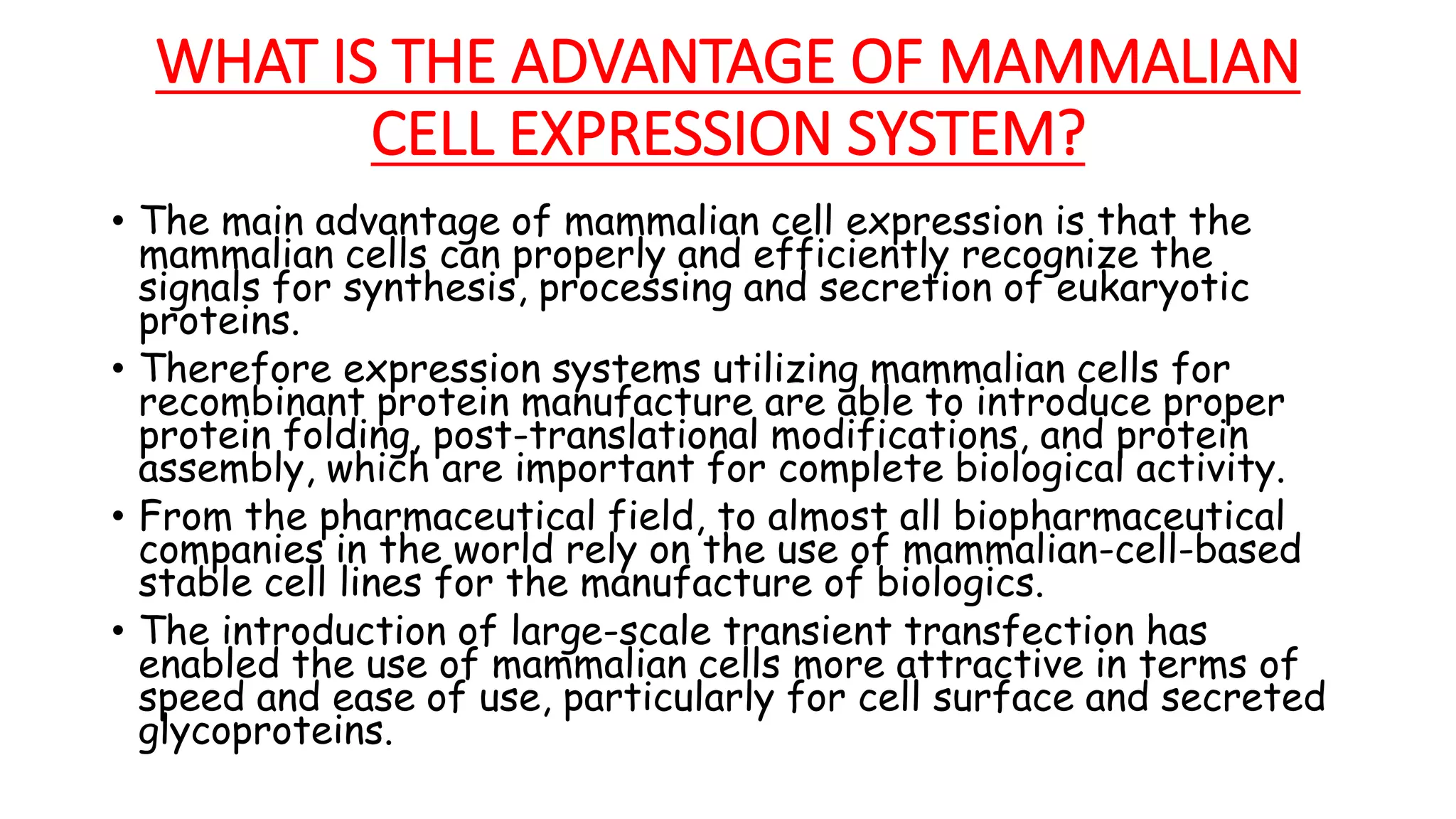 MAMMALIAN CELL EXPRESSION SYSTEM, STRONG PROMOTERS.pptx