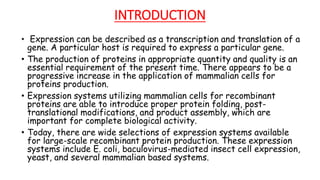 MAMMALIAN CELL EXPRESSION SYSTEM, STRONG PROMOTERS.pptx