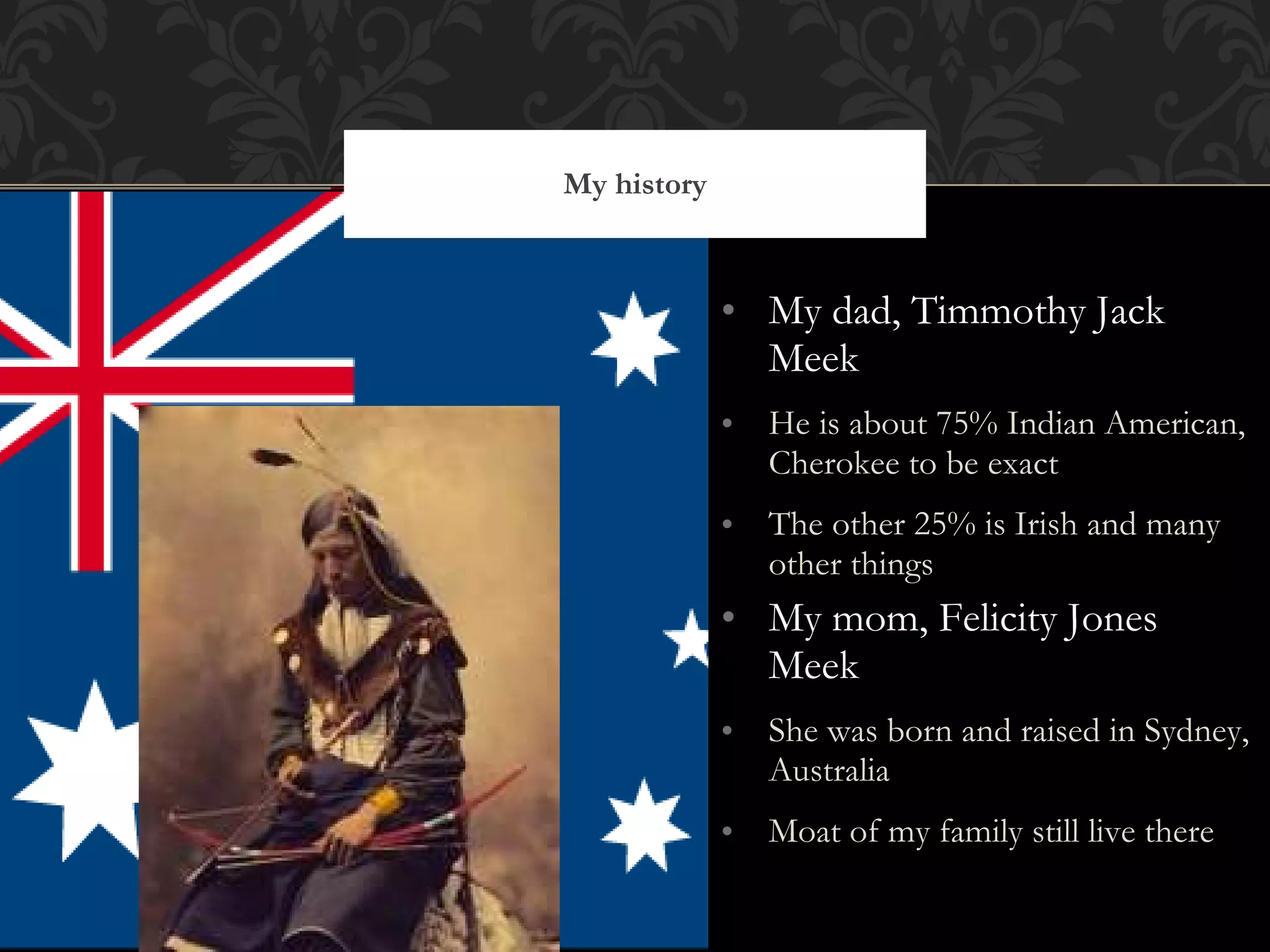 Sarah meek's personal history | PPT