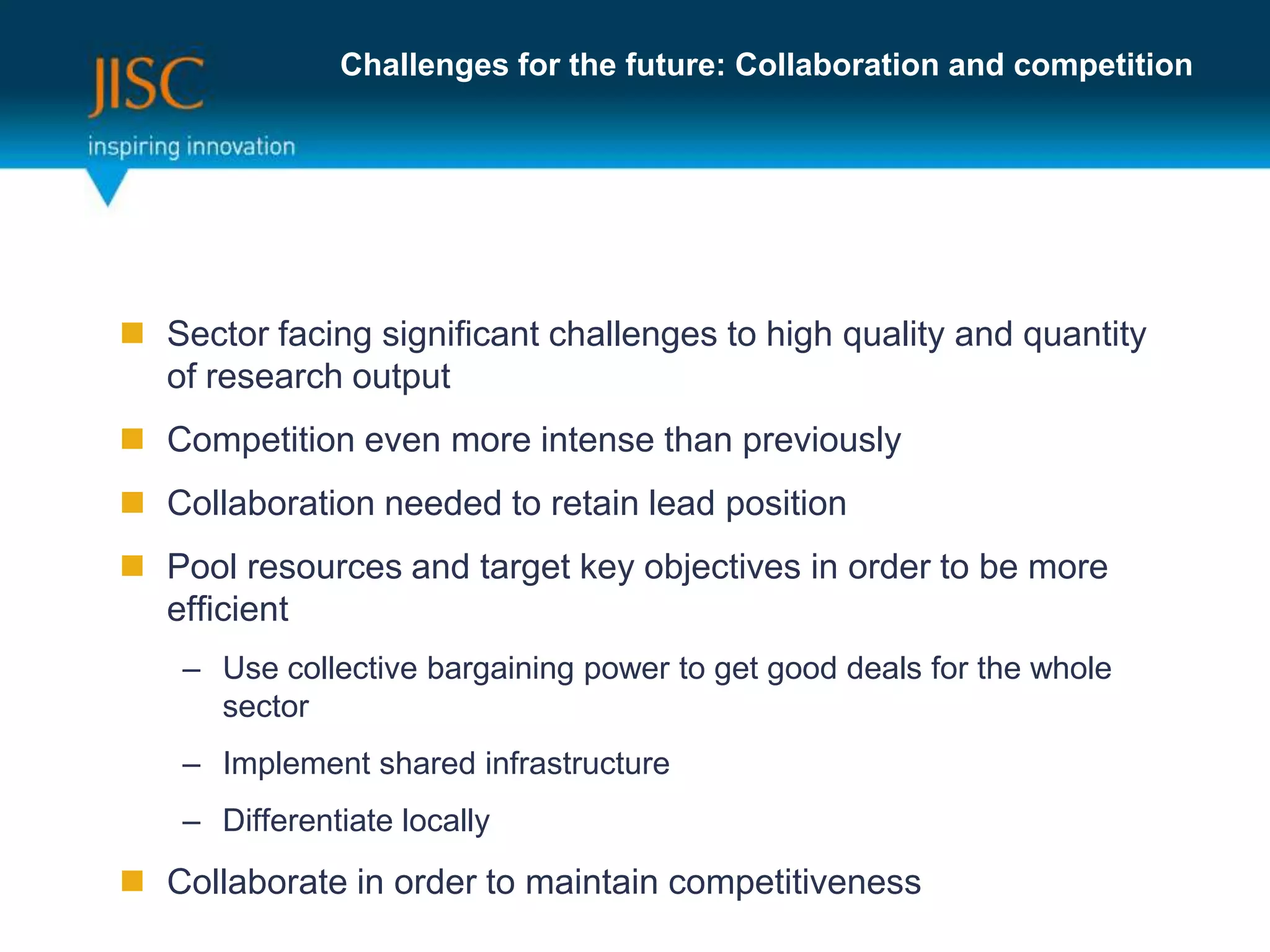 JISC: Supporting The Future of Research | PPTX