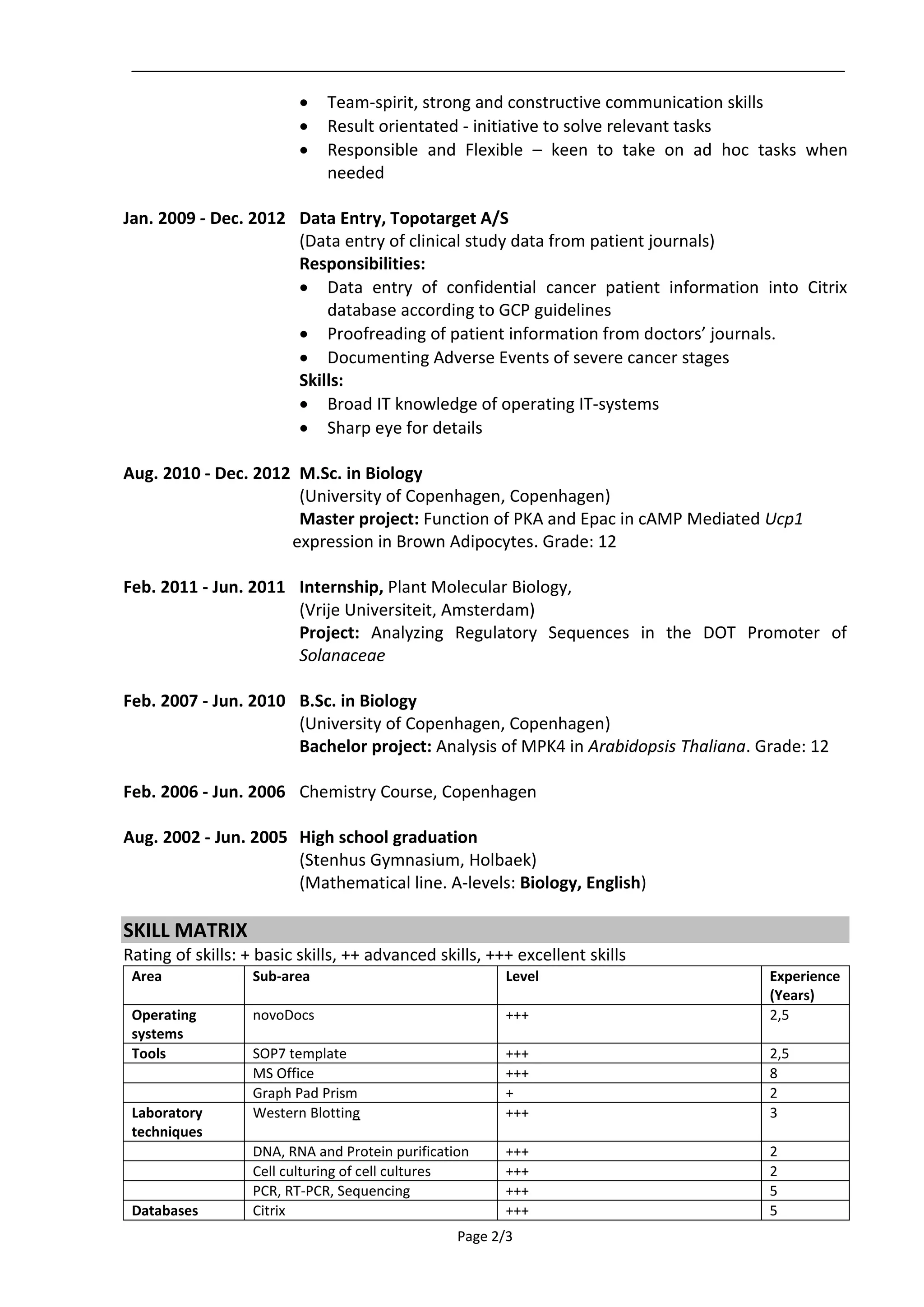 Sarah's Resume 2016 | PDF