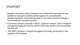 MEMBRANE TRANSPORT FOR BIOCHEMISTRY TOPIC | PPTX