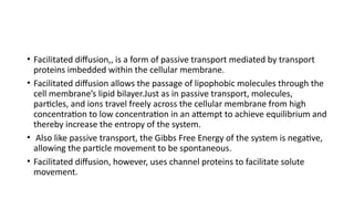 MEMBRANE TRANSPORT FOR BIOCHEMISTRY TOPIC | PPTX