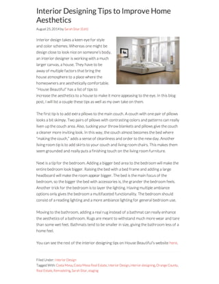 Interior Design Tips and Tricks | PDF