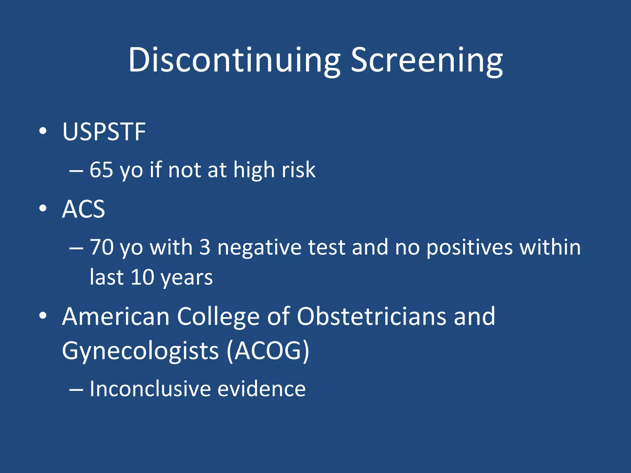 Cervical Cancer Screening | PPT