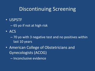 Cervical Cancer Screening | PPT