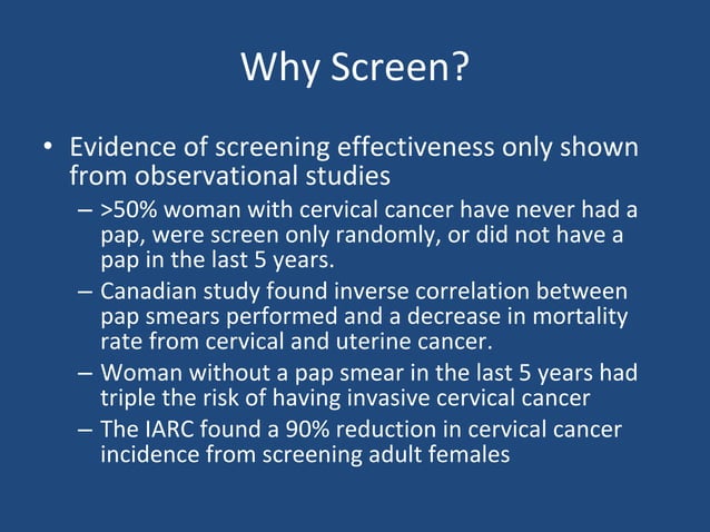 Cervical Cancer Screening | PPT