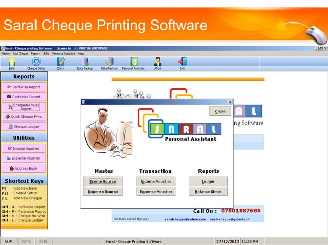 Saral cheque Printing Software | PPT