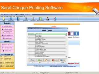Saral cheque Printing Software | PPT