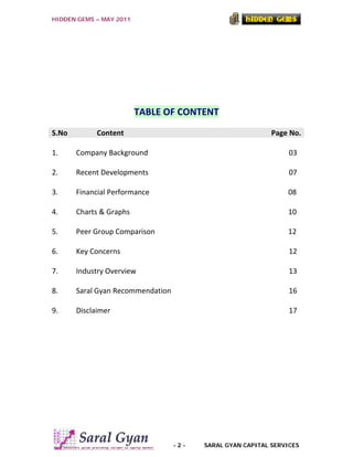 Saral Gyan Hidden Gem - May 2011 | PDF
