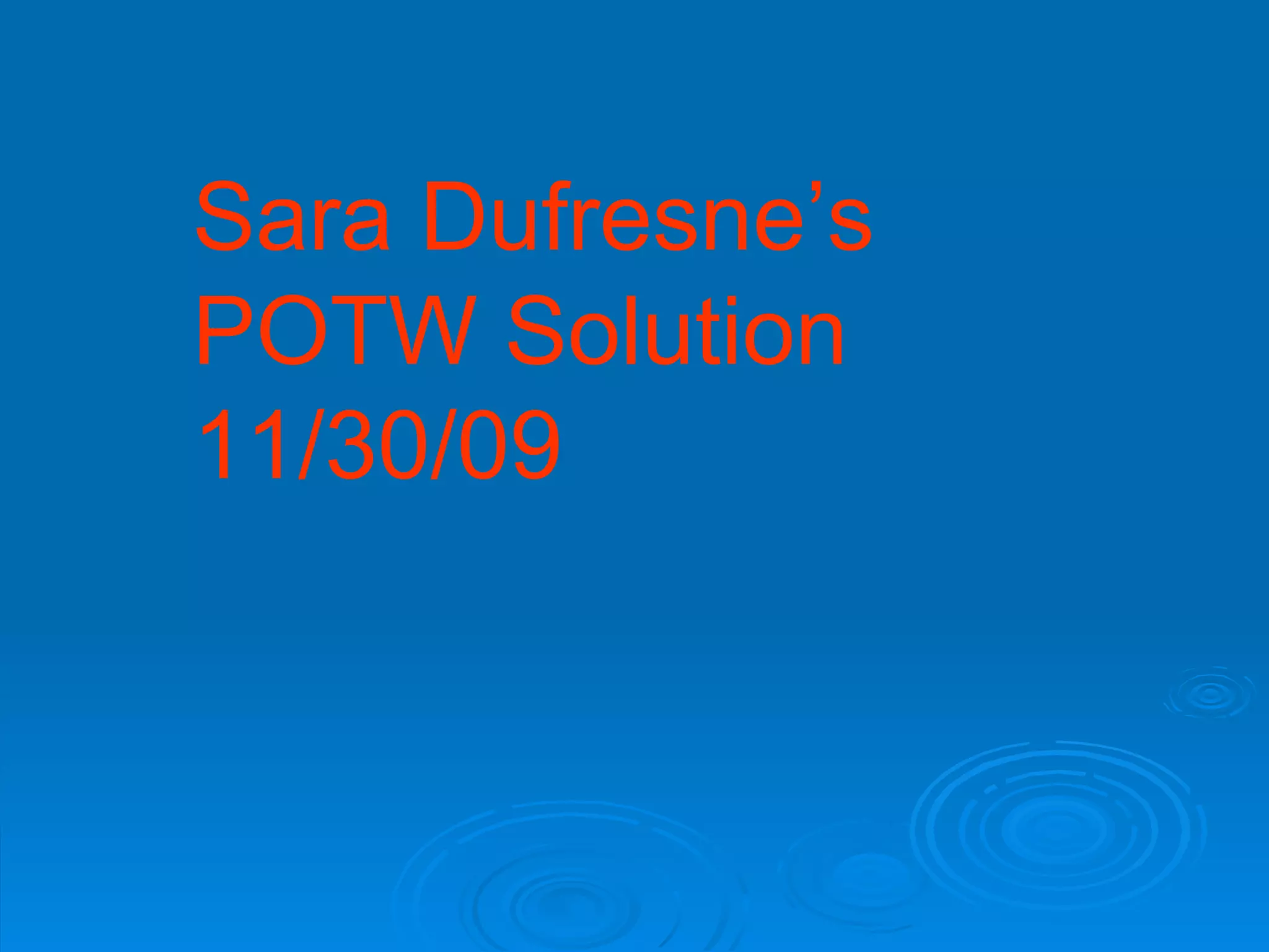 Sara Math Potw Solution | PPT