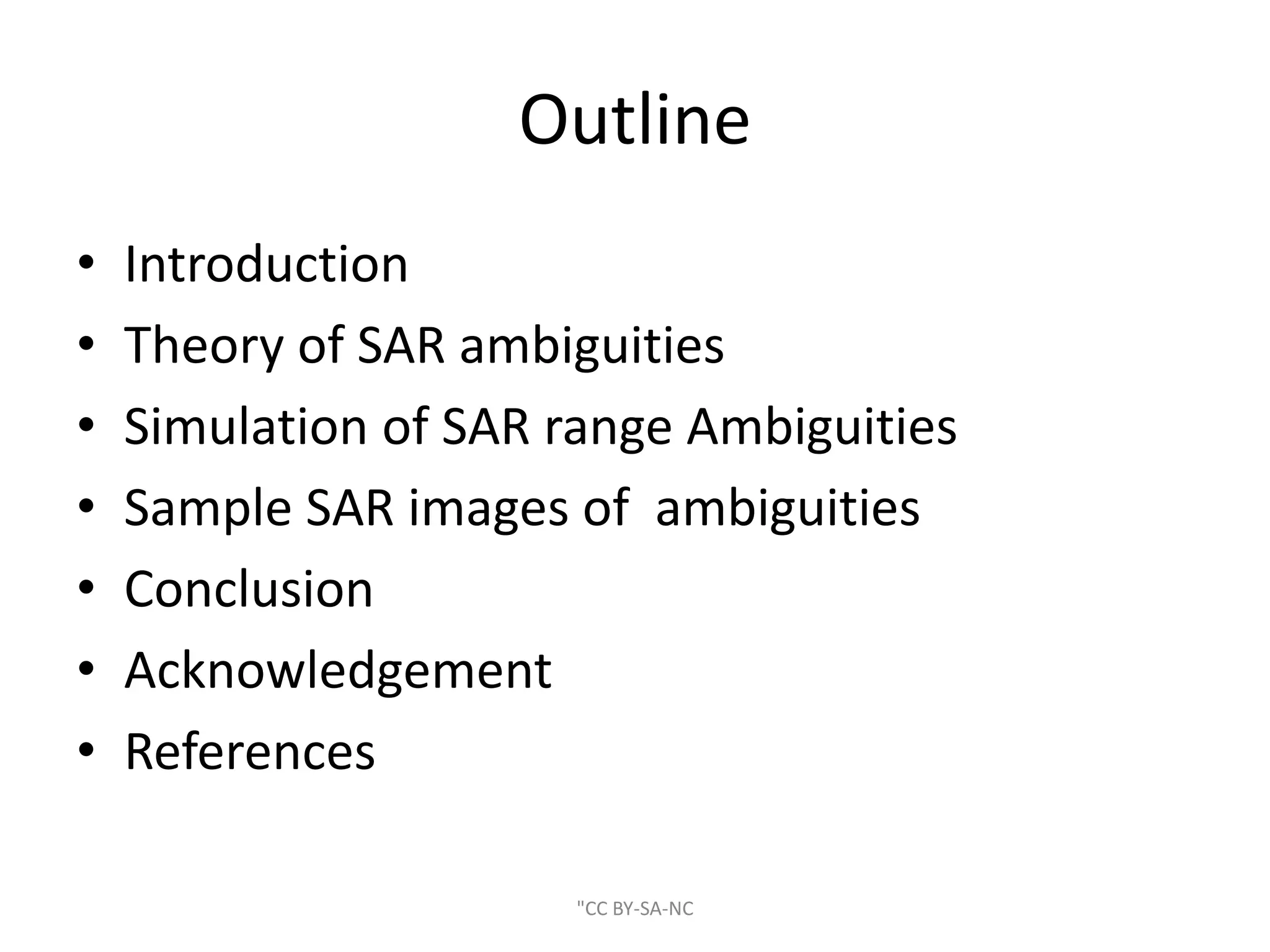 SAR image ambiguities | PPTX